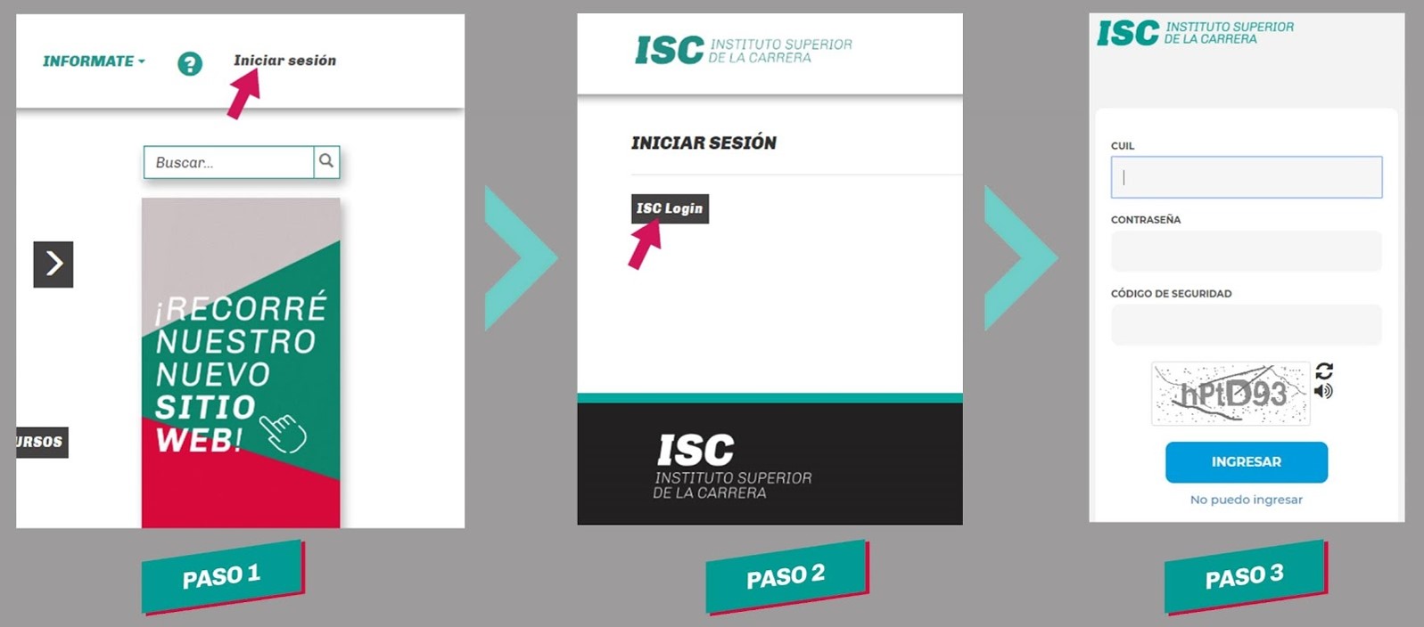PF 02 - ¿Cómo ingreso al portal del ISC?